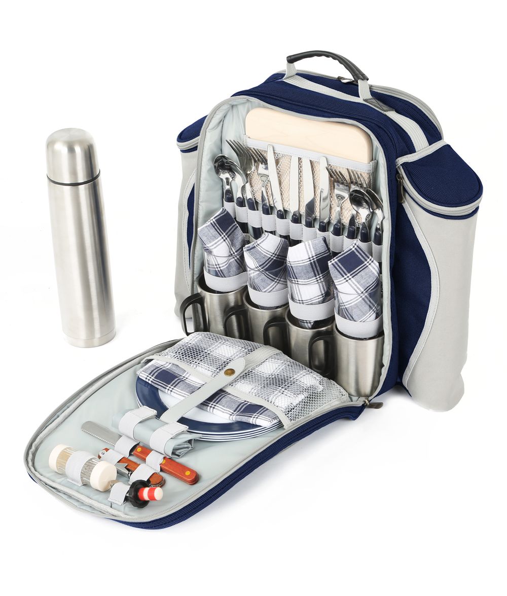 Super Deluxe Picnic Backpack Hamper for Four People | Picnicware